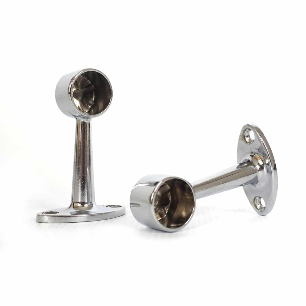19mm Curtain Pole Round Wall Brackets - Chrome | Finishing Touches SA