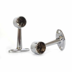 19mm Curtain Pole Round Wall Brackets - Chrome | Finishing Touches SA